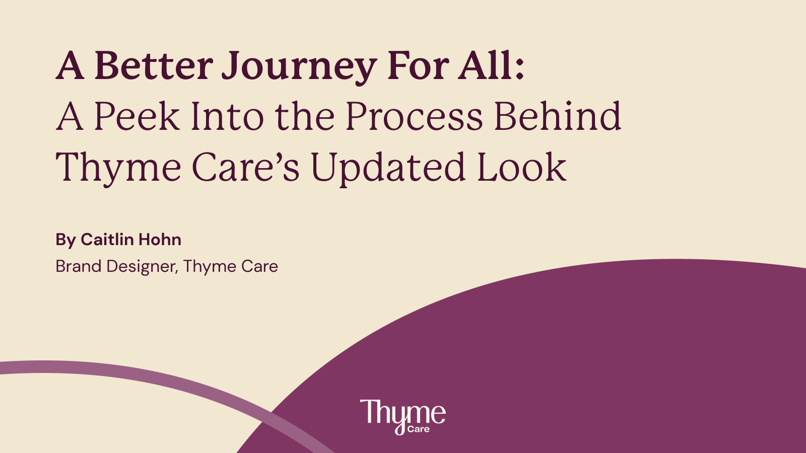 A peek into the process behind Thyme Care’s updated look A peek into the process behind Thyme Care’s updated look